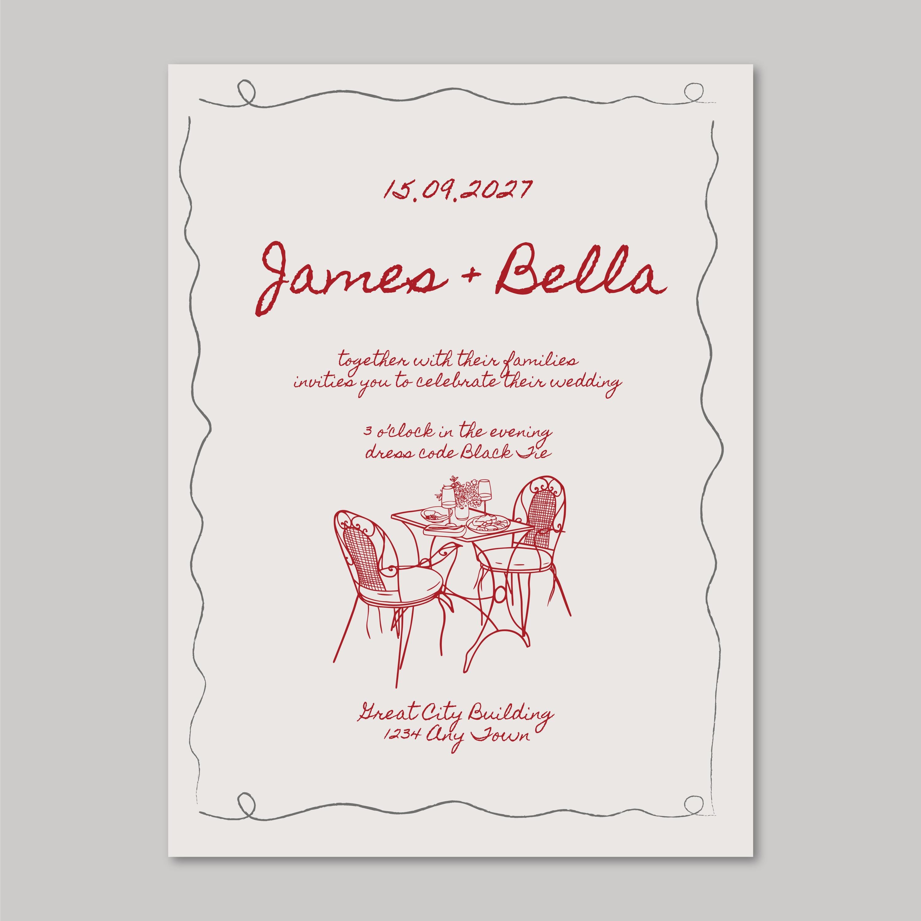 Cafe Tables Line Art Hand Drawn Bistro Table Illustrations Romantic ...