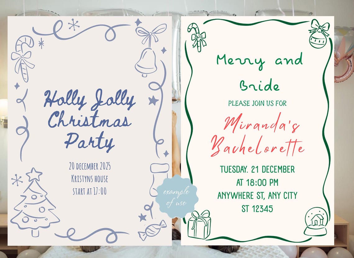 Whimsical Christmas Frame Clipart PNG SVG Holiday Borders Cute Frame ...