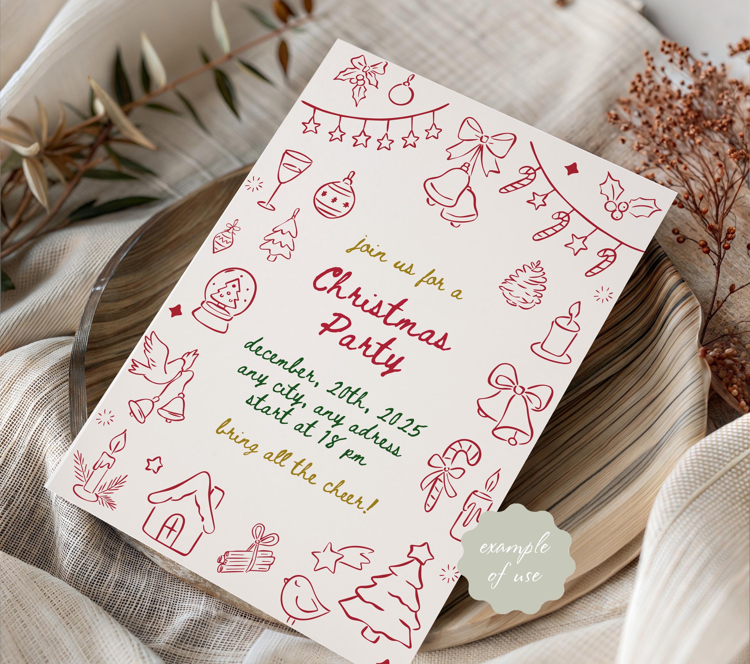 Whimsical Christmas Frame Clipart PNG SVG Holiday Borders Cute Frame ...