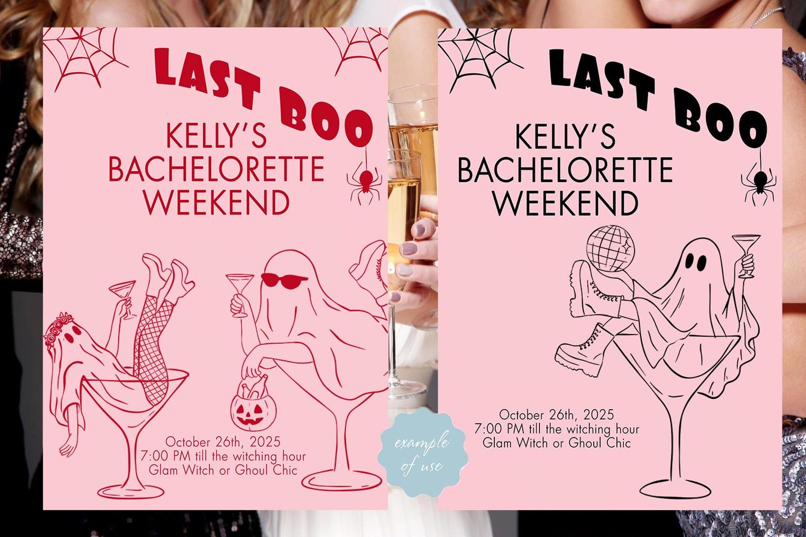 Ghost Women in a Martini Glass Clipart Set SVG PNG Whimsical Ghost ...