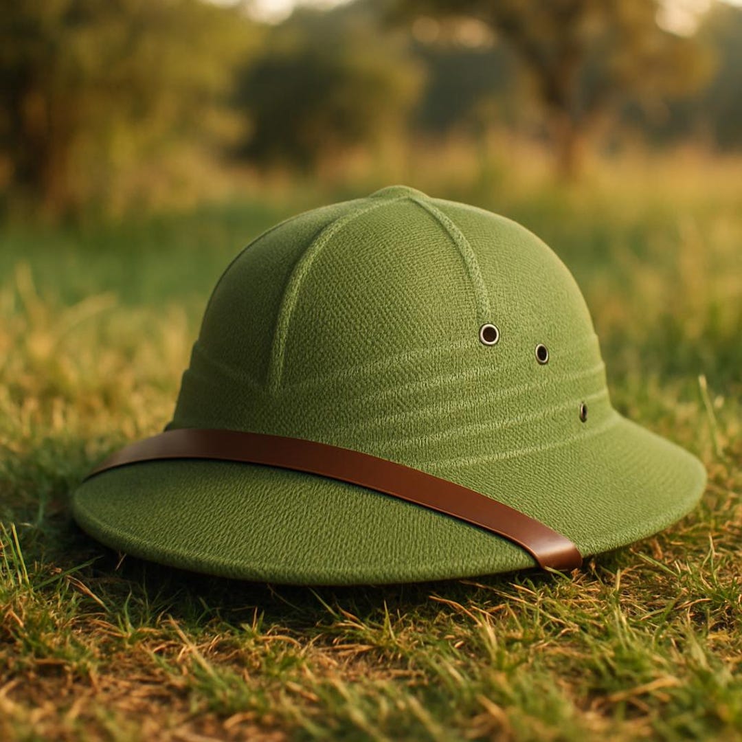 Safari Pith Helmet: Costume Explorer Hat With Brown Band - Etsy