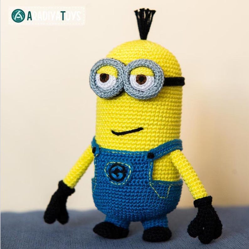 Minion Kevin Crochet Pattern | Amigurumi Minion Plush | Funny Yellow ...