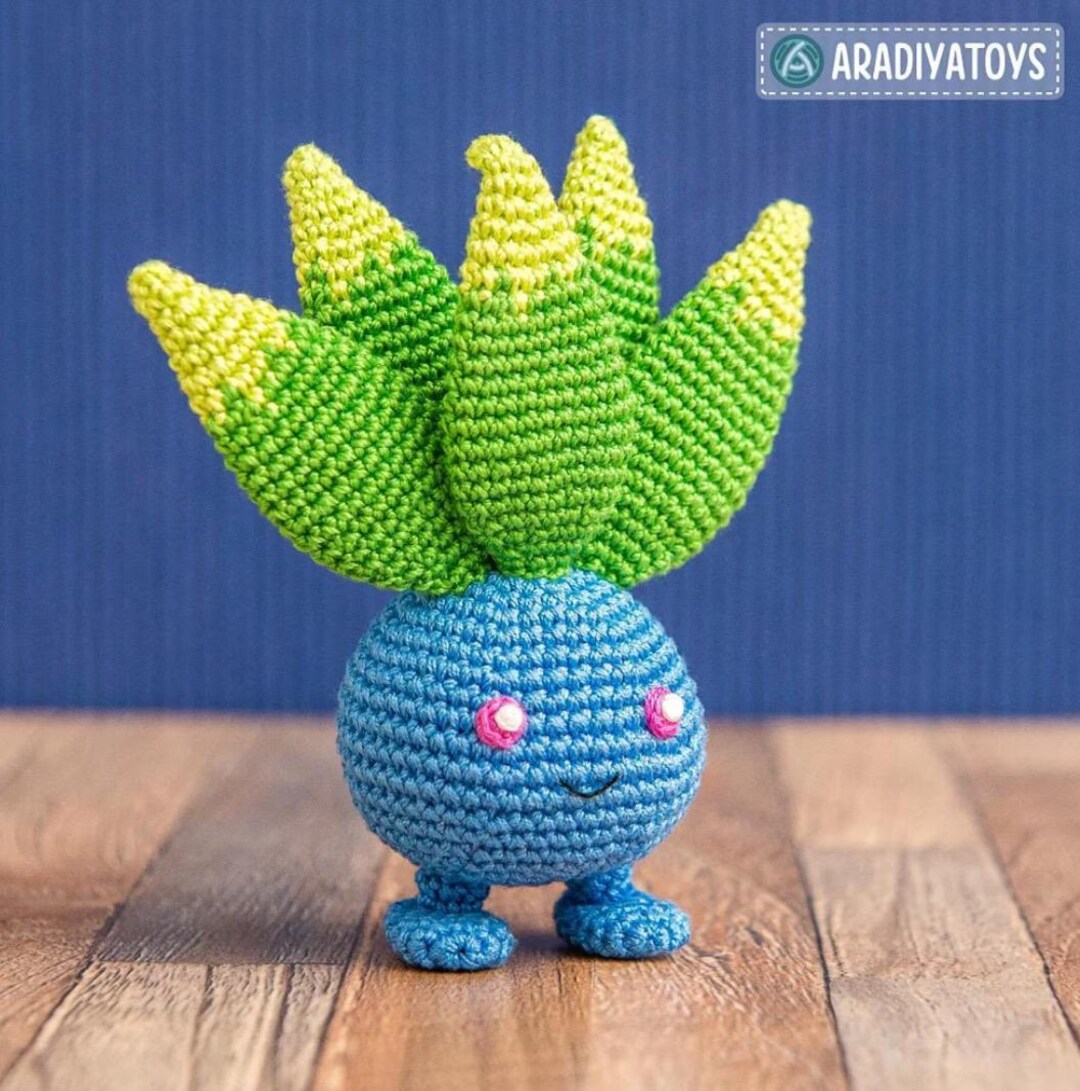 Oddish Crochet Pattern | Amigurumi Plant Plush | Cute Gamer-inspired ...