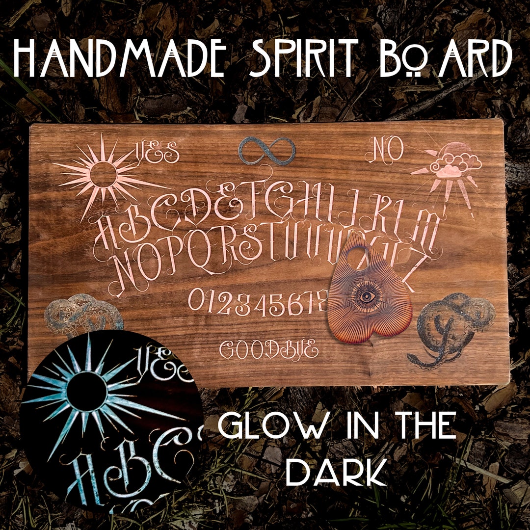 Serpents Spirit Board & Planchette | Glow in the Dark | Engraved Wood ...