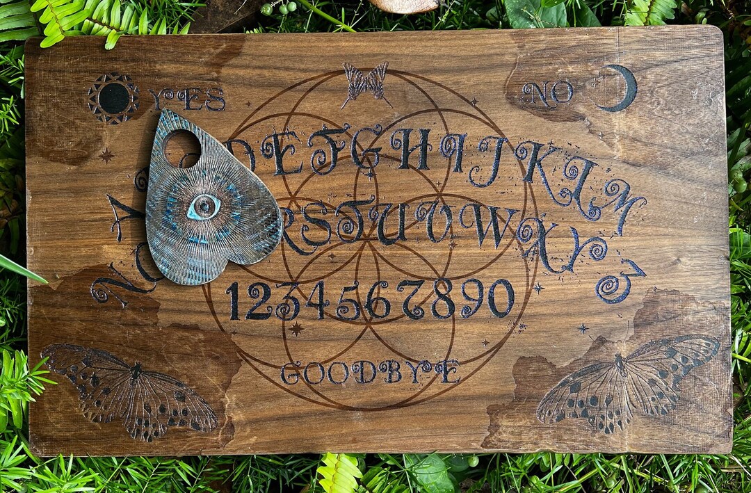 Custom Spirit Board and Planchette | One of a Kind Engraved Wood Spirit ...