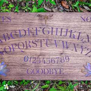 Spirit Board and Planchette: One-of-a-kind, Wood Engraved, Hand-painted ...