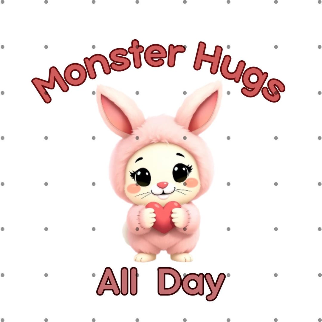 Cute Monster PNG – Labubu Inspired – Kawaii Fantasy Creature Digital ...