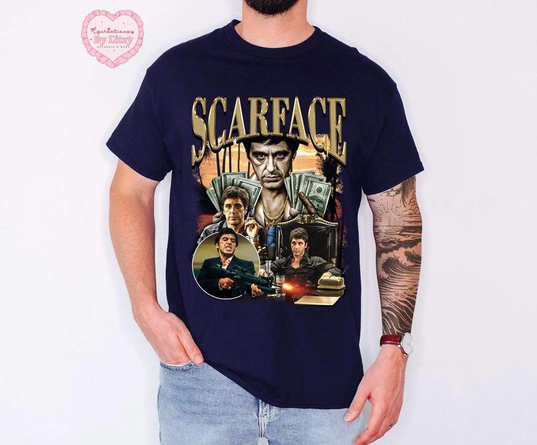 Scarface T-shirt, Tony M., Custom Made, Graphic Design, Men, Handmade ...