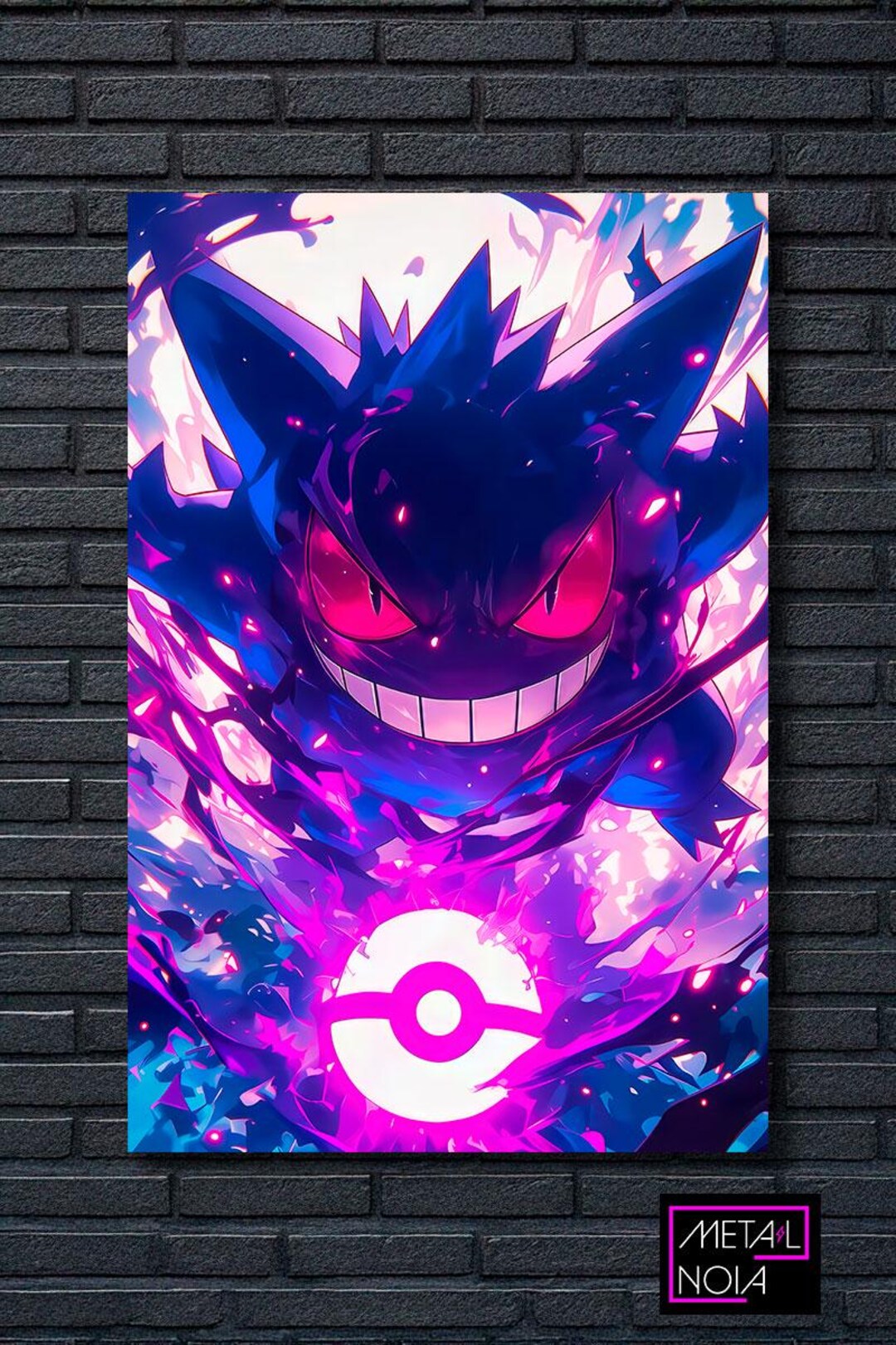 Gengar 4 Metal Frame HD - Pokemon - Etsy