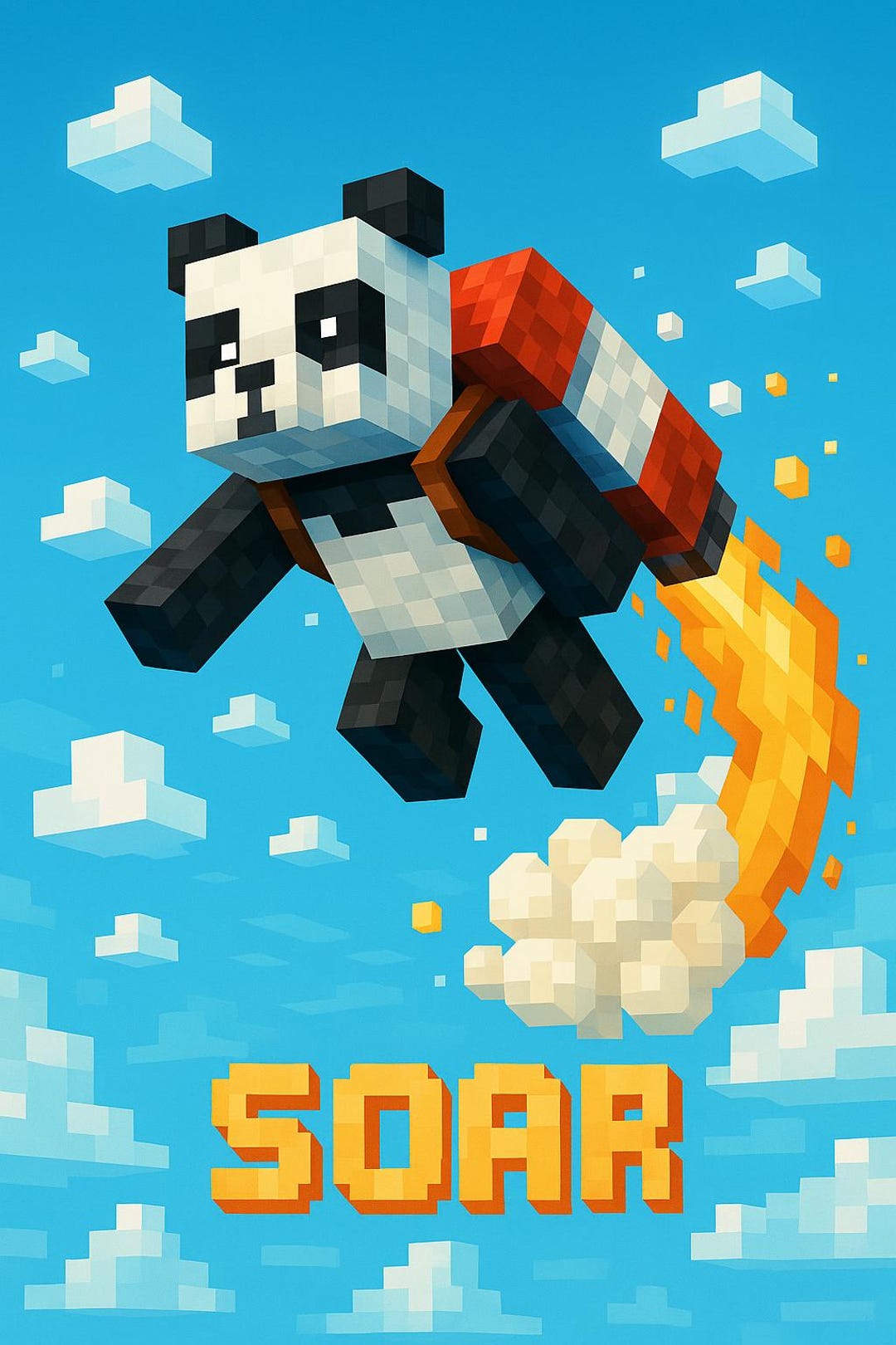 Soar Jetpack Panda – %10 Donated to WWF - Etsy