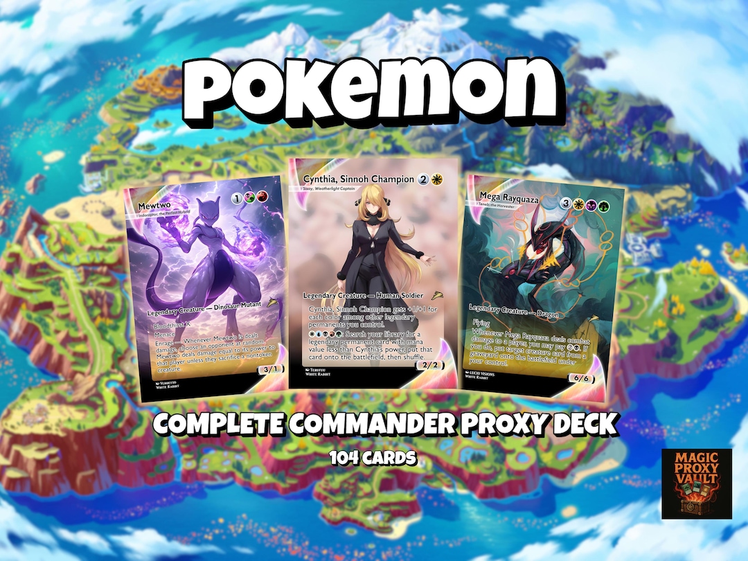 Pokemon: Sisay, Weatherlight Captain Commander Deck With Premium Proxies • Custom M.T.G Cards ...