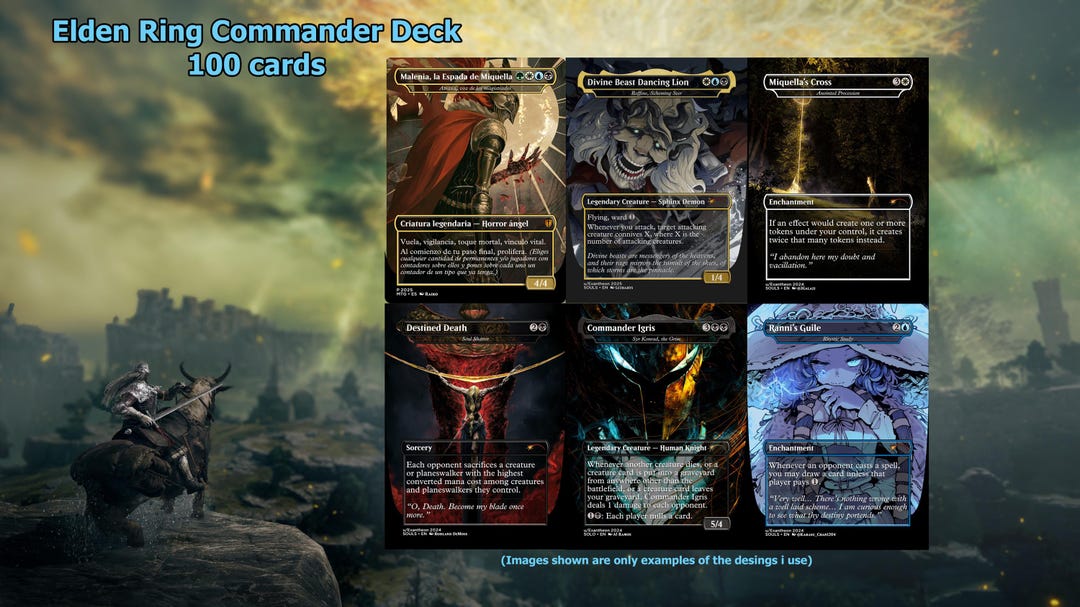 Elden Ring Magic: Commander Deck With Premium Proxies • Custom M.T.G Cards • Custom Proxy Decks ...