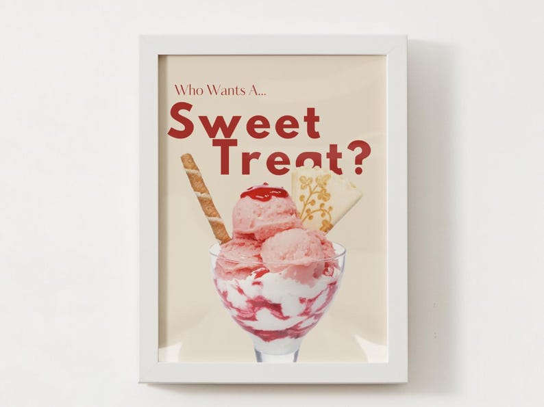 Sweet Treat Ice Cream Poster - Instant Download - Etsy