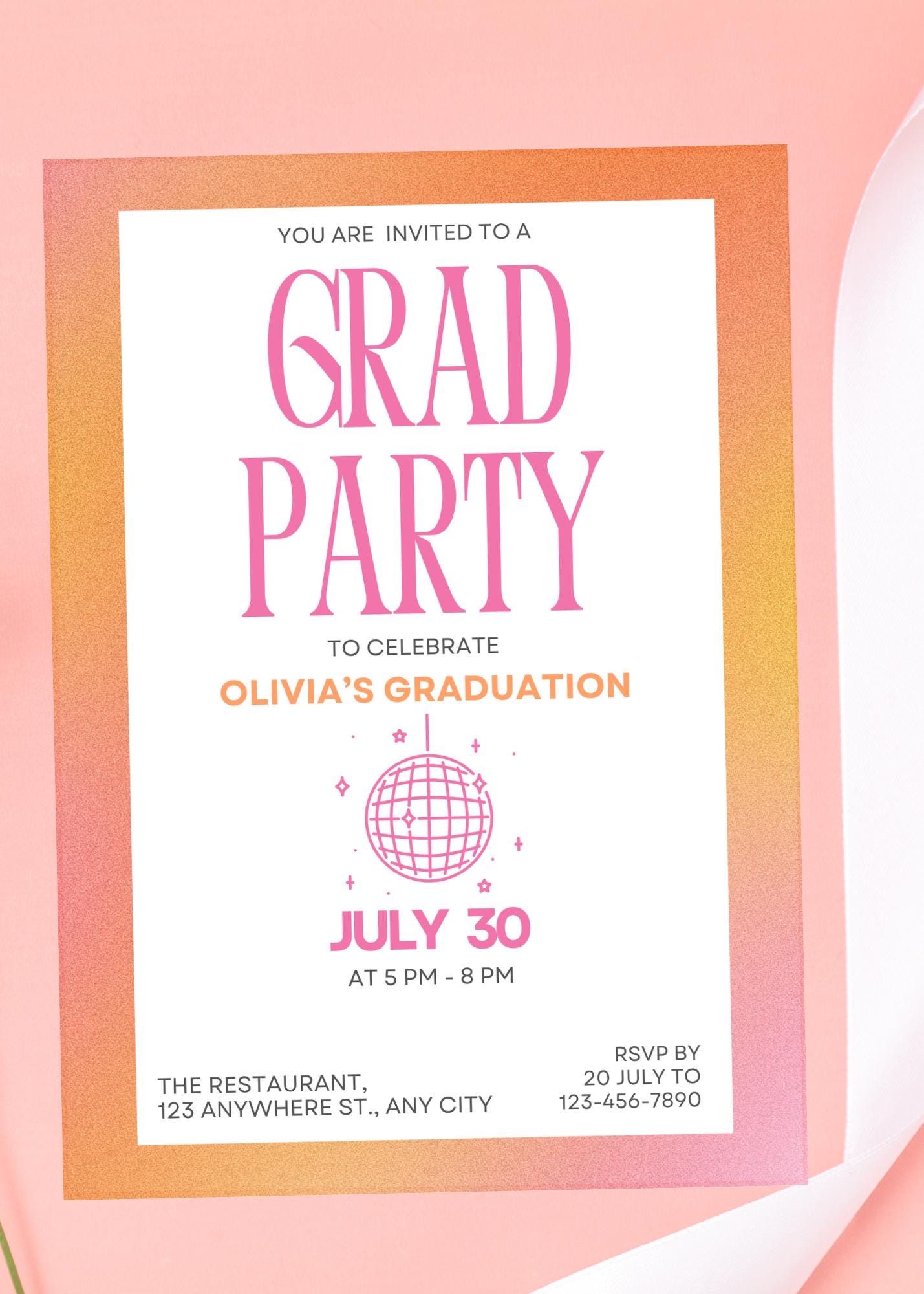 Editable Graduation Party Invitation | Modern Grad Party Invite | Class ...