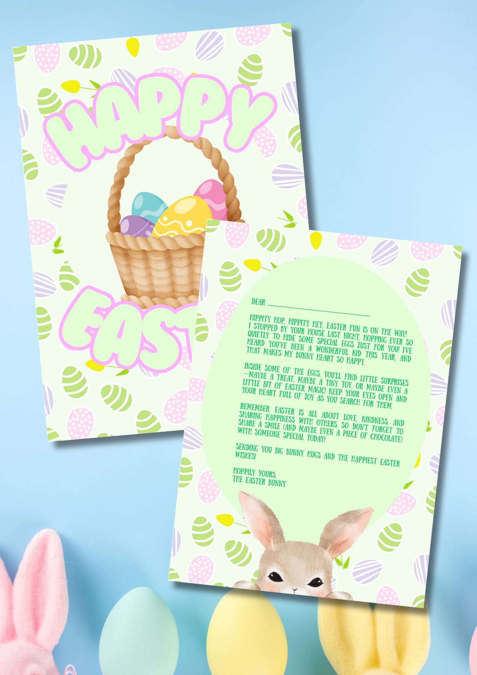 Printable Easter Bunny Letter for Kids – Personalized Easter Surprise ...