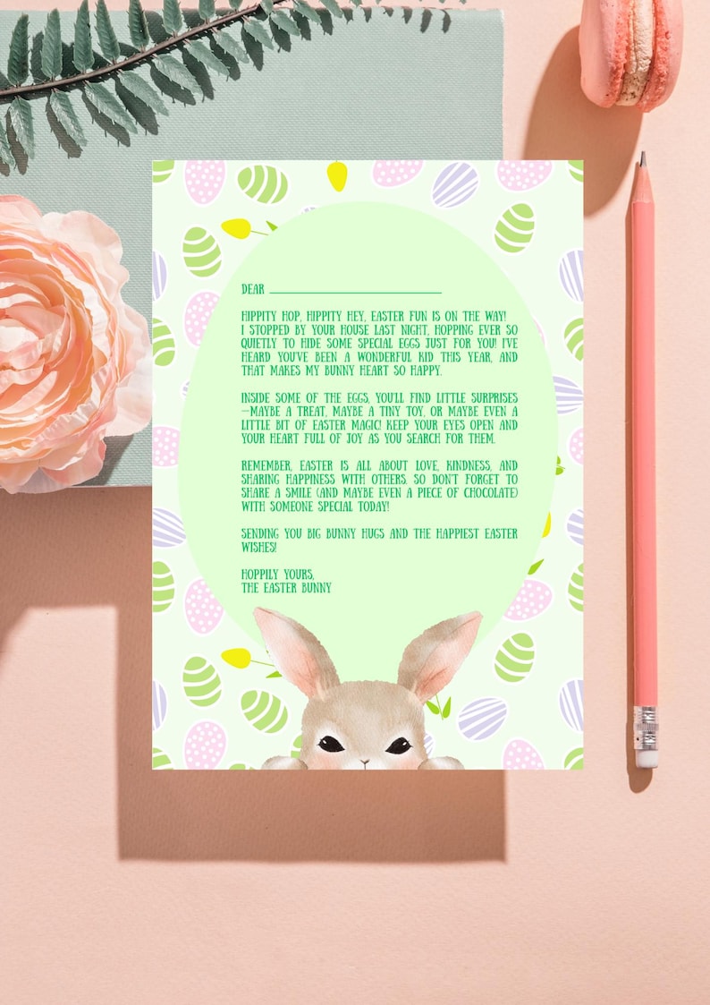 Printable Easter Bunny Letter for Kids – Personalized Easter Surprise ...