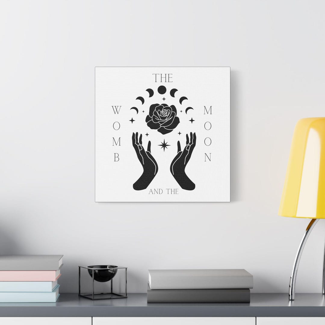 Moon Cycle & Womb Cycle - Feminine Energy Canvas Print | Lunar Wall Art ...