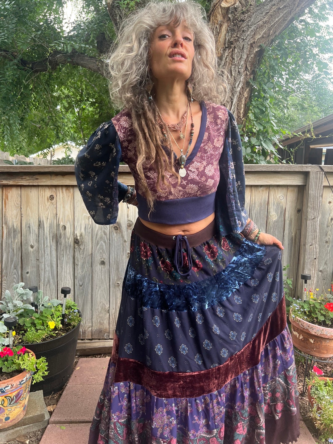 Eco Cropped Gypsy Shirtsize S/M Festival Clothing Cropped - Etsy