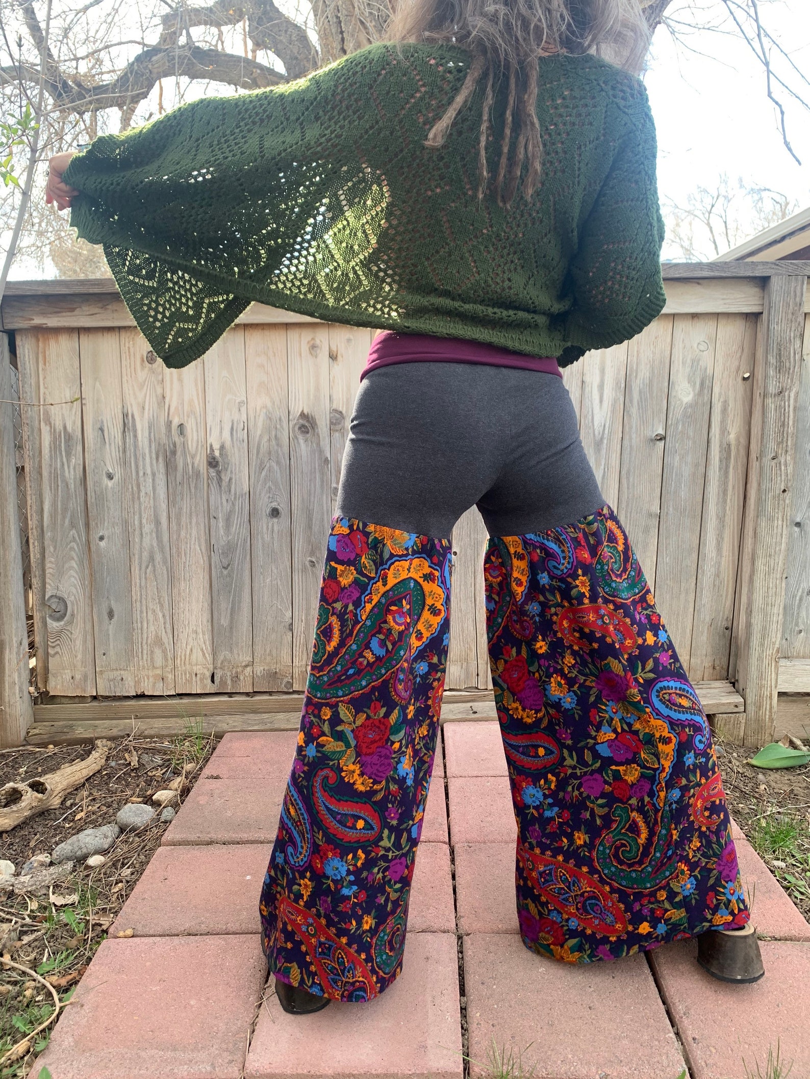 Patchwork Eco Hooper Pants, M, Hippie Pants, Flare Pants, Dance Pants ...