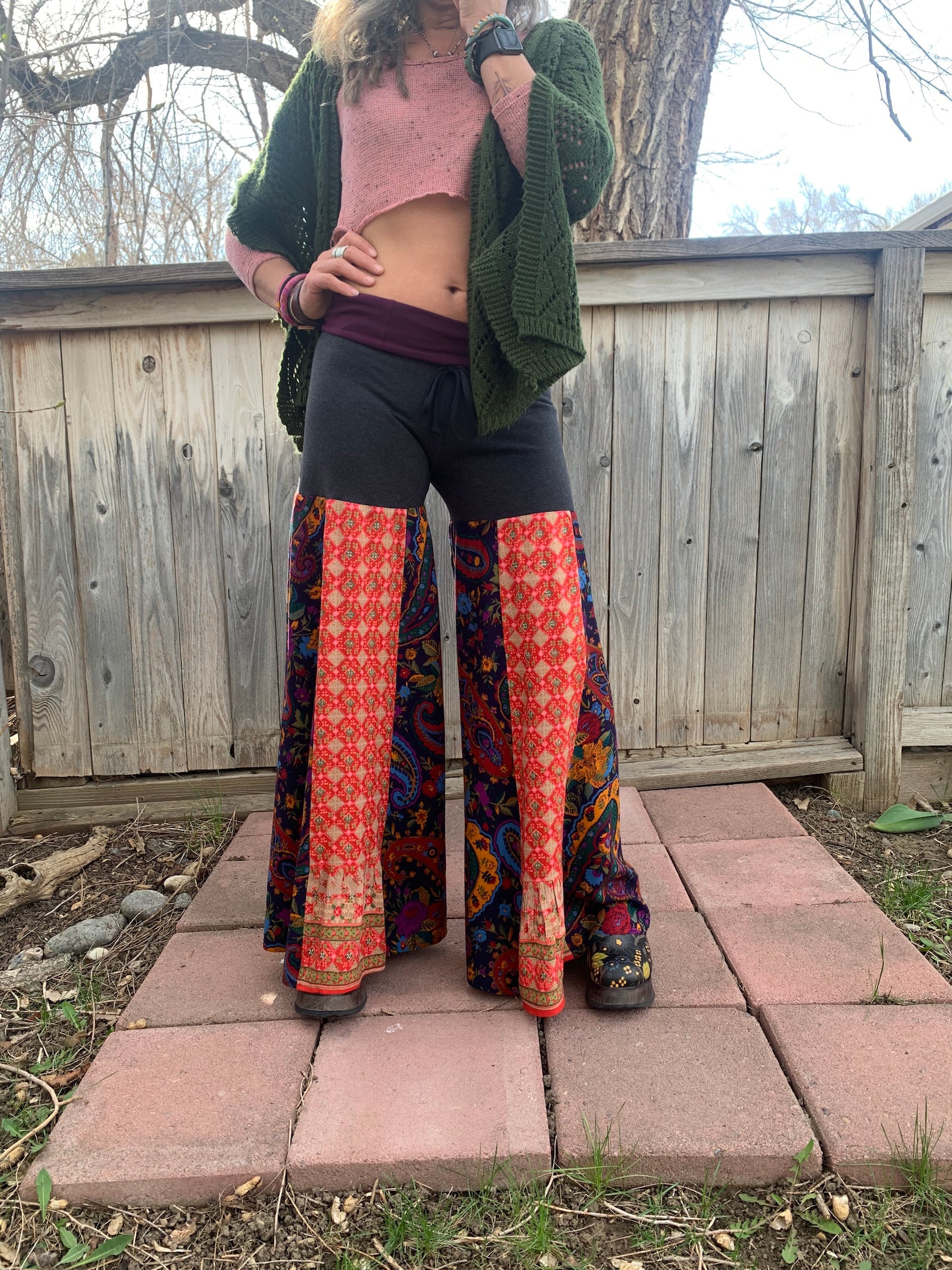 Patchwork Eco Hooper Pants M Hippie Pants Flare Pants - Etsy Australia