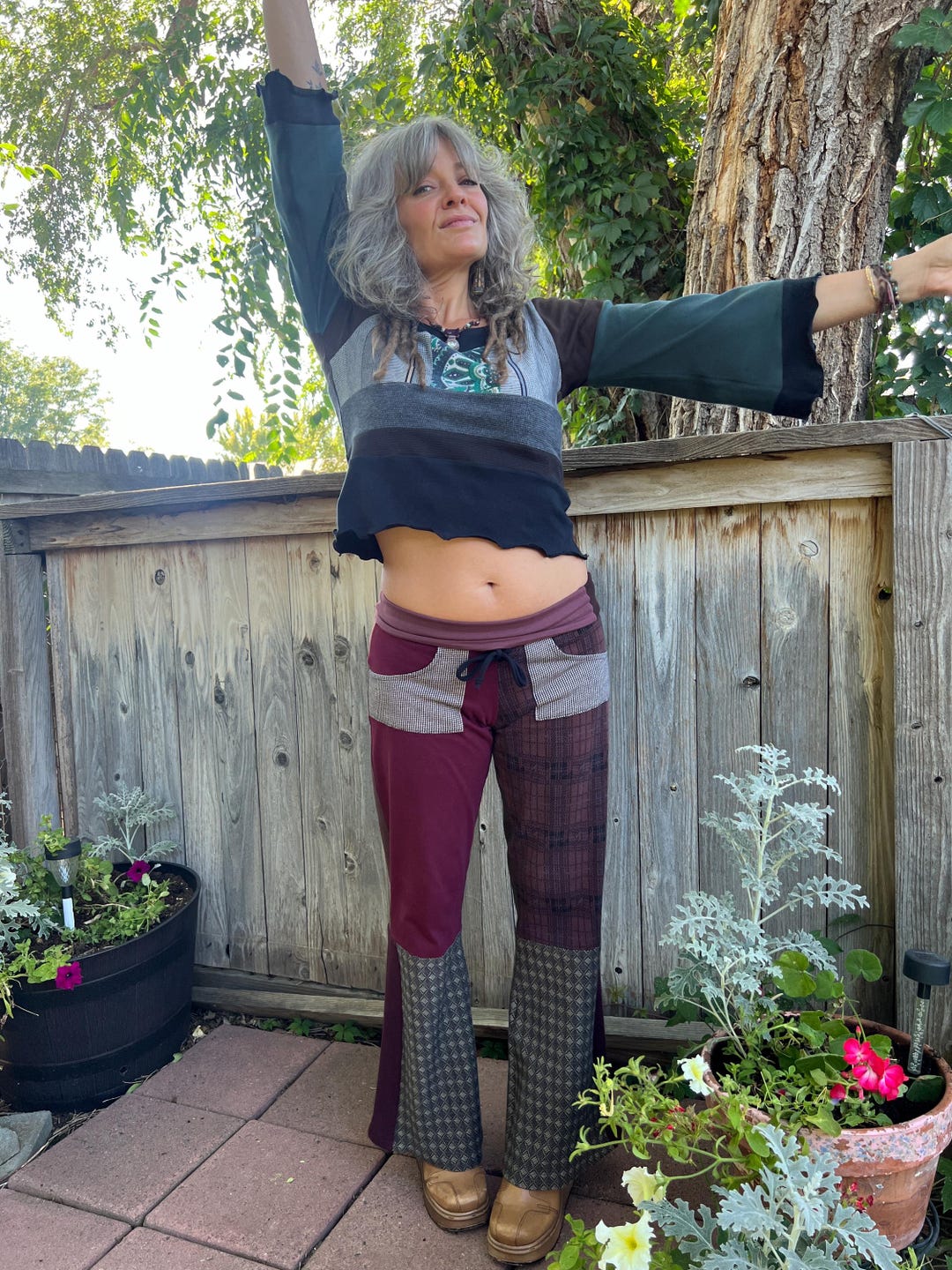 Eco Janis Flare Bells, Size XS /S Hippy Pants, Sustainable Pants, Eco ...