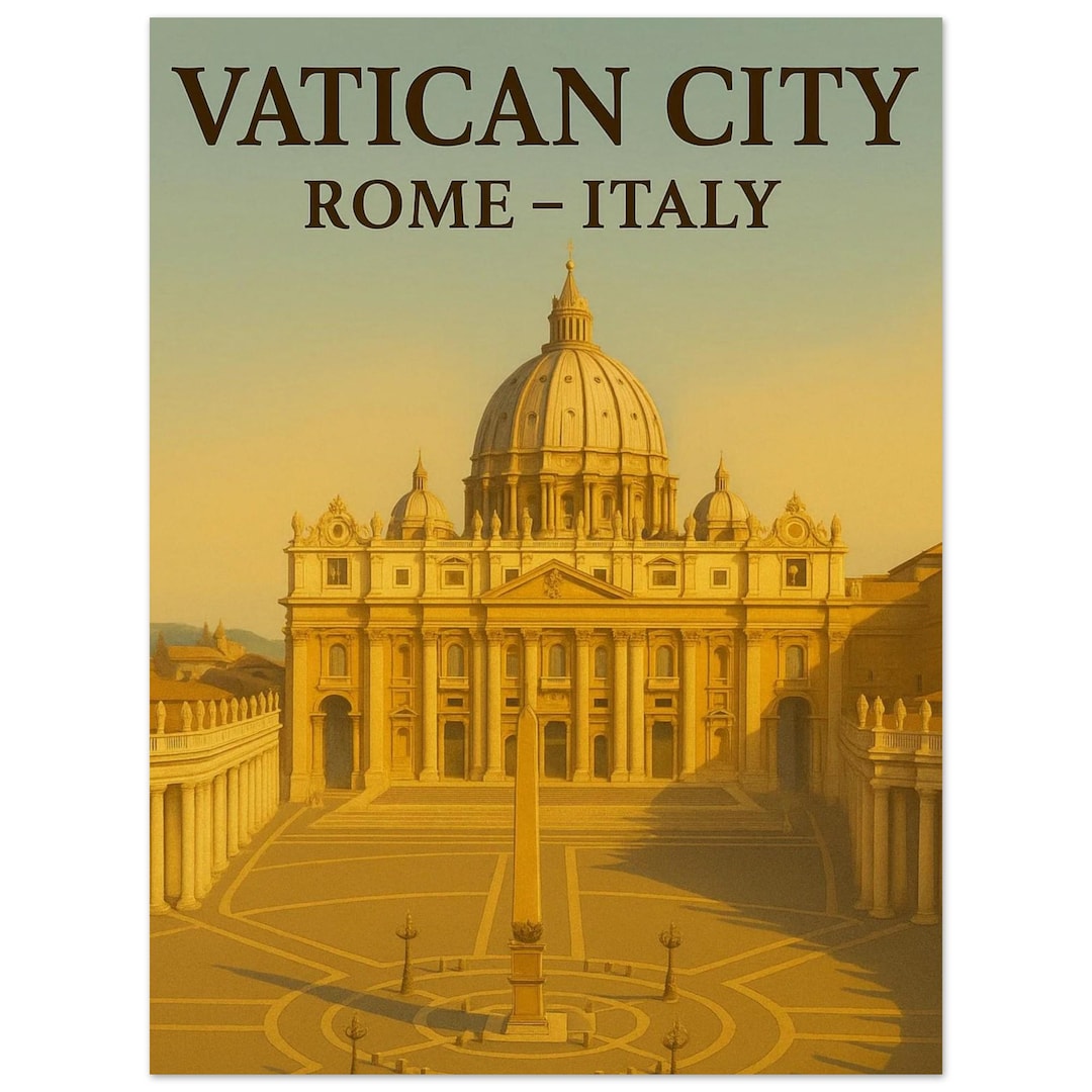 Vatican City – St. Peter’s Basilica Vintage Travel Poster | Museum ...