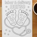 Labor Delivery Nurse Coloring Page Baby Feet & Heart Stethoscope ...