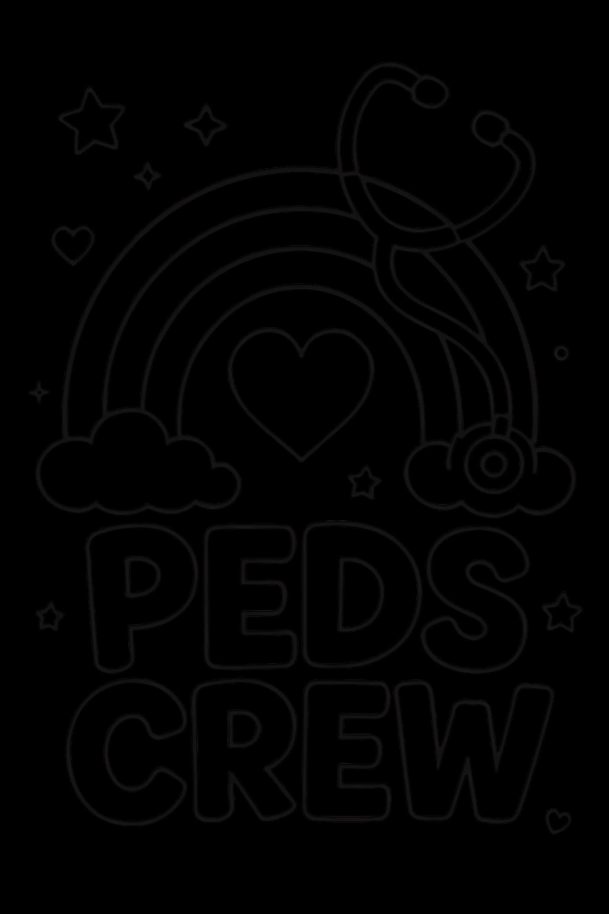 Peds Crew Coloring Page Pediatric Nurse Rainbow Printable | Pediatric ...