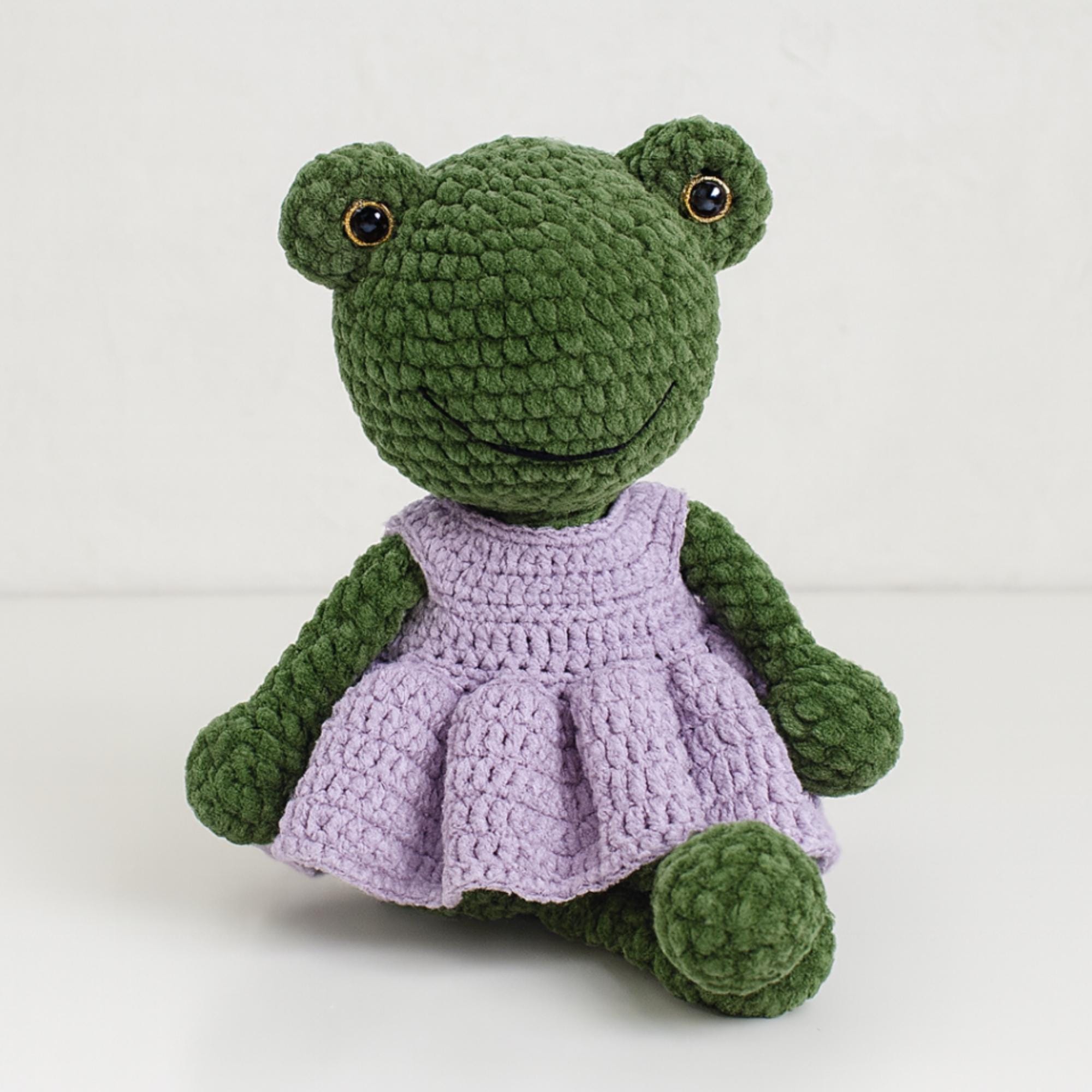 Crochet Frog in Dress Pattern: Amigurumi Plush Toy Tutorial (PDF ...