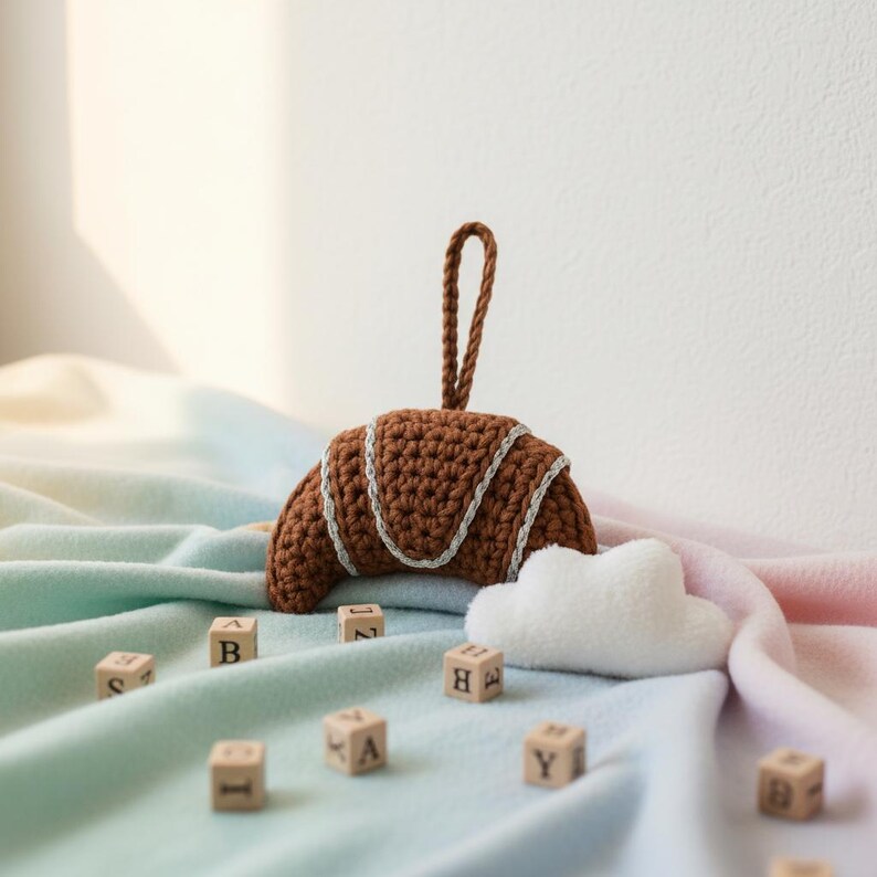 Crochet Croissant Pattern – Amigurumi Keychain Ornament (PDF Pattern ...