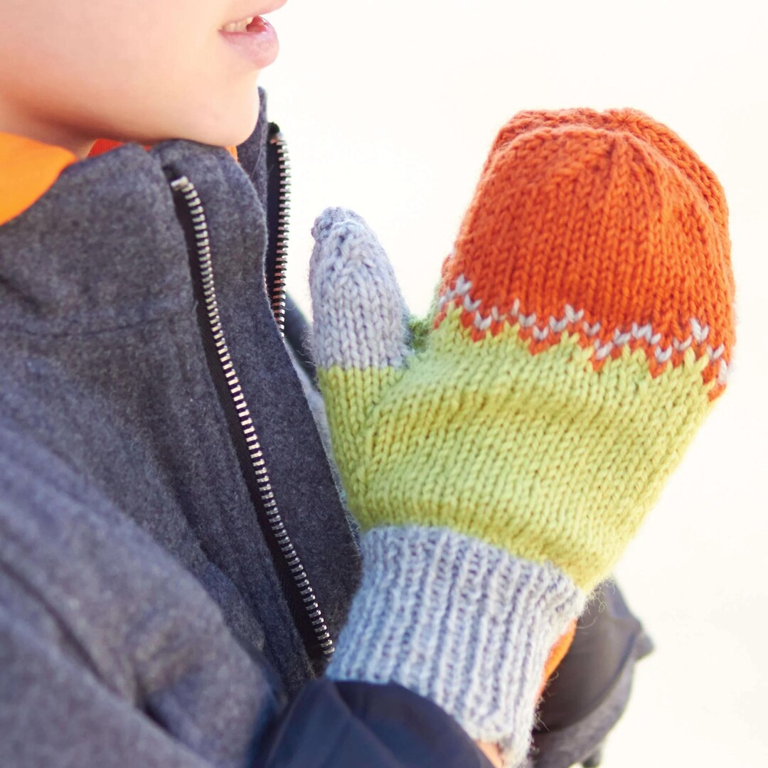 Pencil Mittens Knitting Pattern PDF – Easy Beginner-friendly Colorwork ...