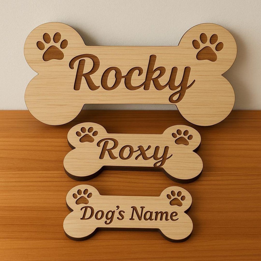 Personalized Wooden Dog Bone Plaque – Perfect Gift for Dog Lovers With ...