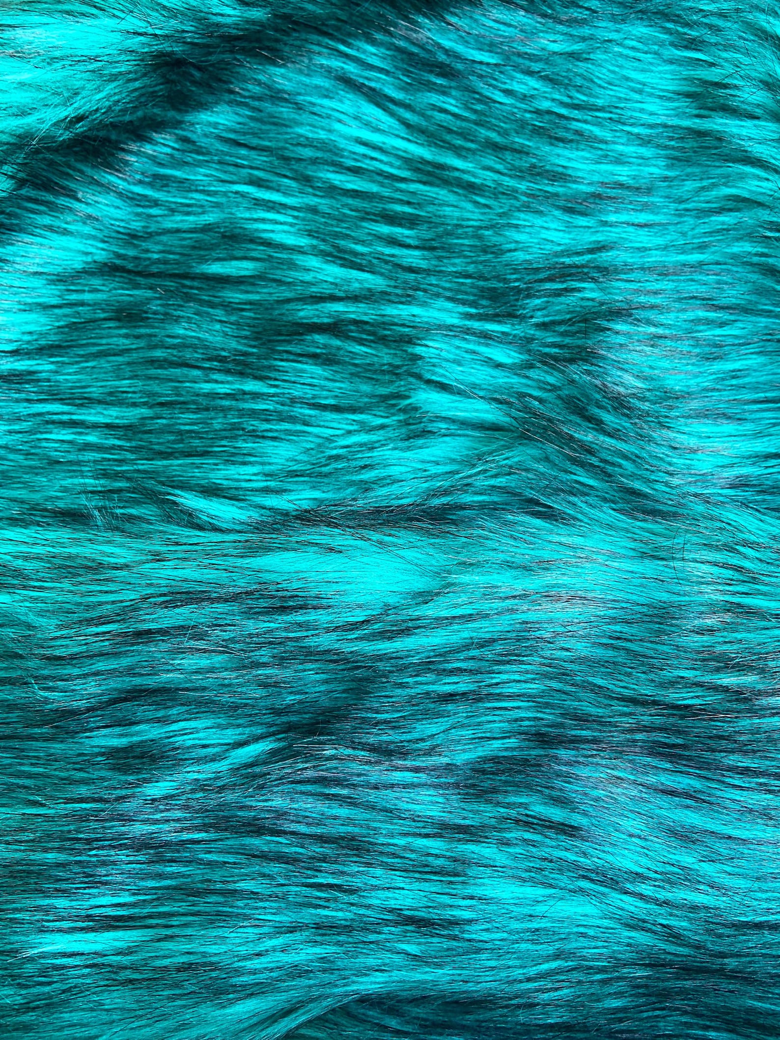 Neon Blue Shaggy Faux Fur Fabric: Ultra Soft Long Pile, Sold by the ...