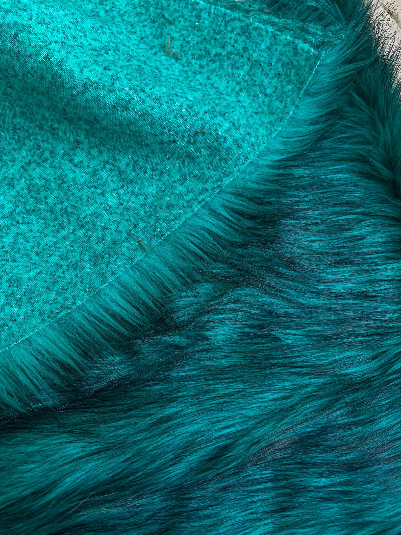 Neon Blue Shaggy Faux Fur Fabric: Ultra Soft Long Pile, Sold by the ...