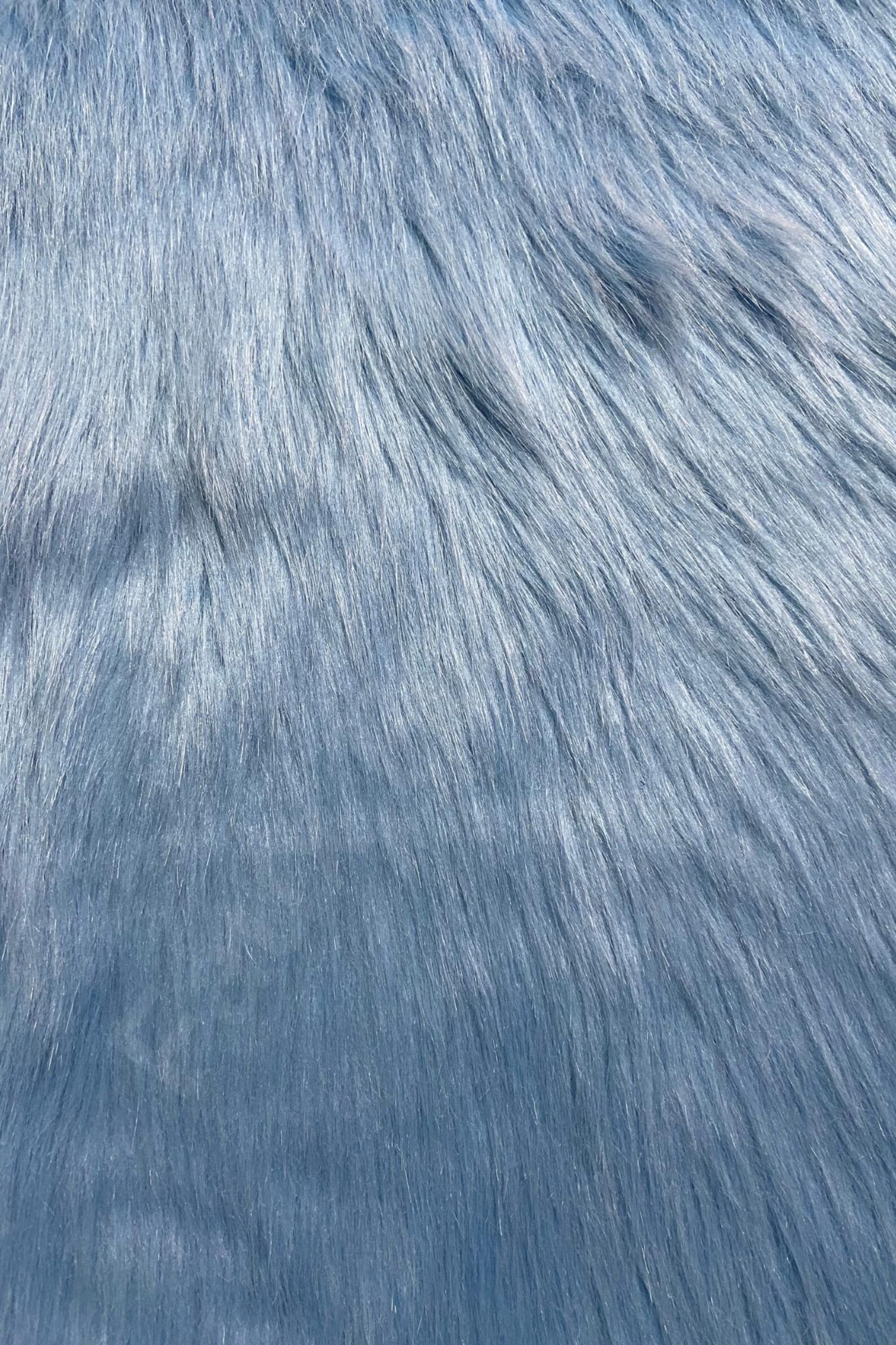 Baby Blue Shaggy Faux Fur Fabric – Long Pile, DIY Crafts - Etsy