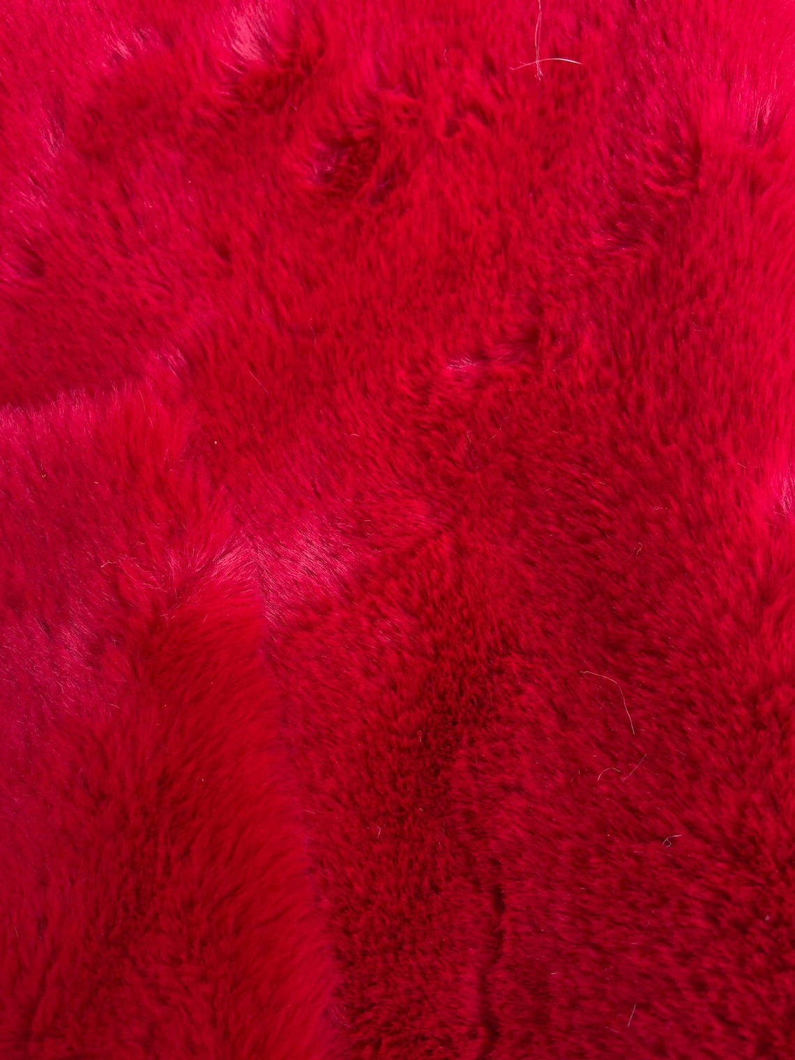 Red Luxe Faux Fur Fabric: Soft Shaggy Vegan Fur for Crafts & Costumes ...