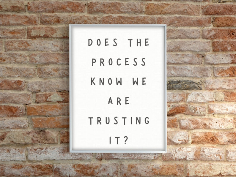 Trust the Process, Funny Wall Art, Minimalist Home Decor, Sarcastic ...