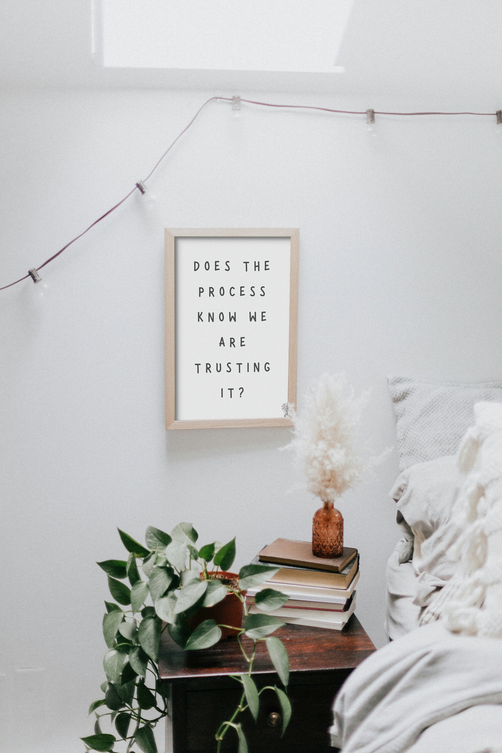 Trust the Process, Funny Wall Art, Minimalist Home Decor, Sarcastic ...
