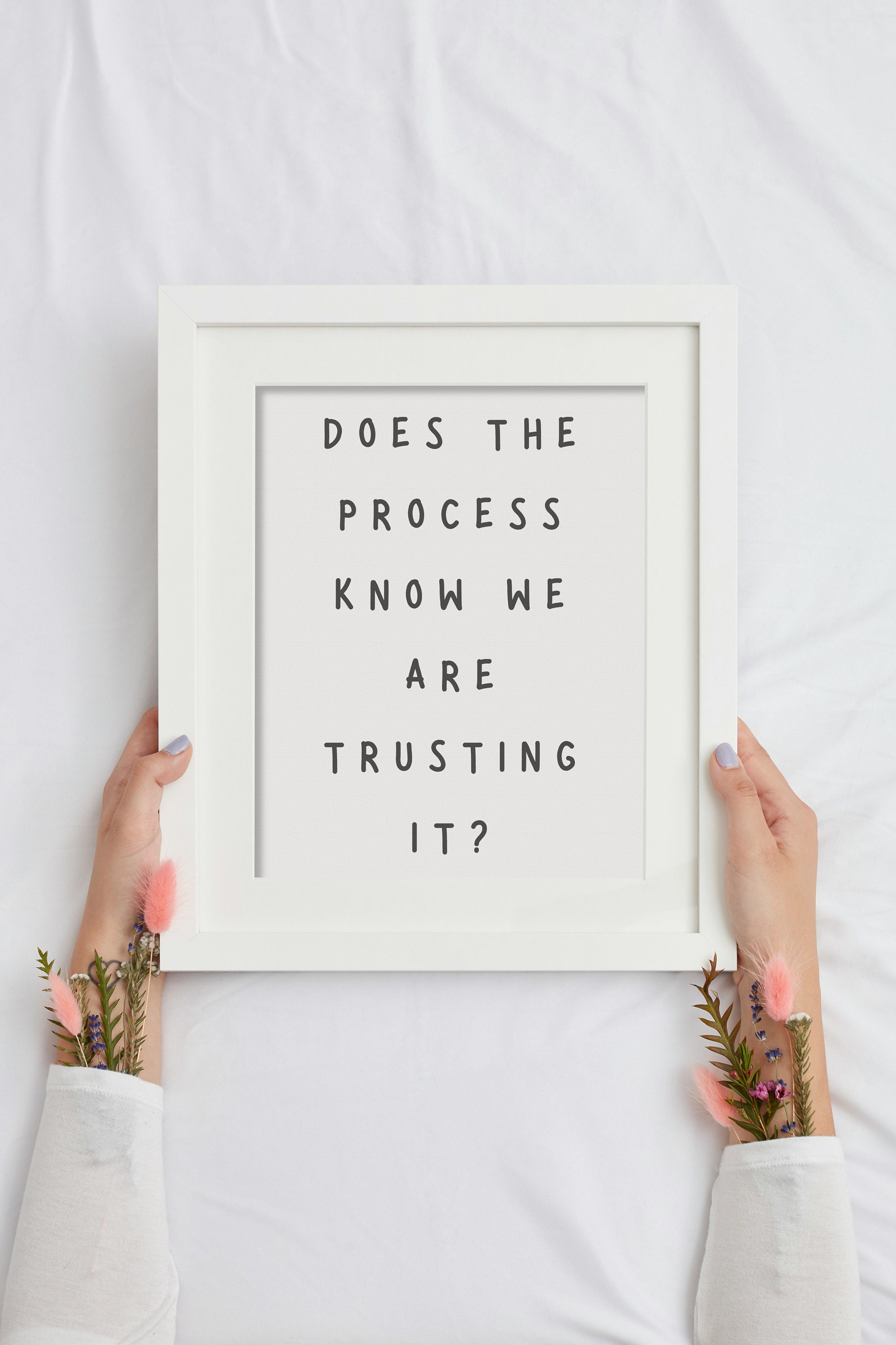 Trust the Process, Funny Wall Art, Minimalist Home Decor, Sarcastic ...