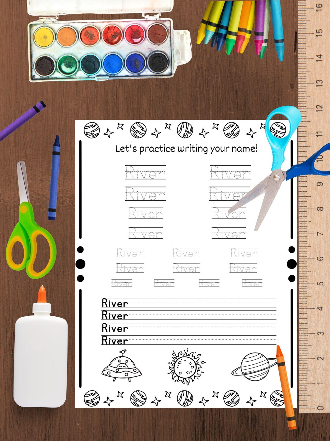 Customizable Name Tracing Practice Sheet - Etsy