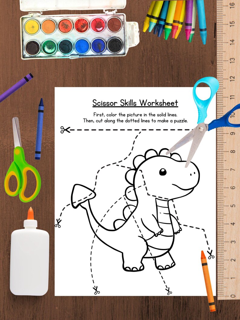 Scissor Skills Sheet - Etsy