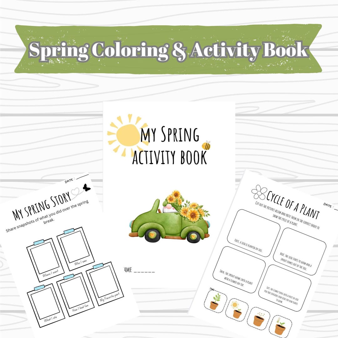 Spring Activity Book | Printable Spring Worksheets for Kids | Fun ...
