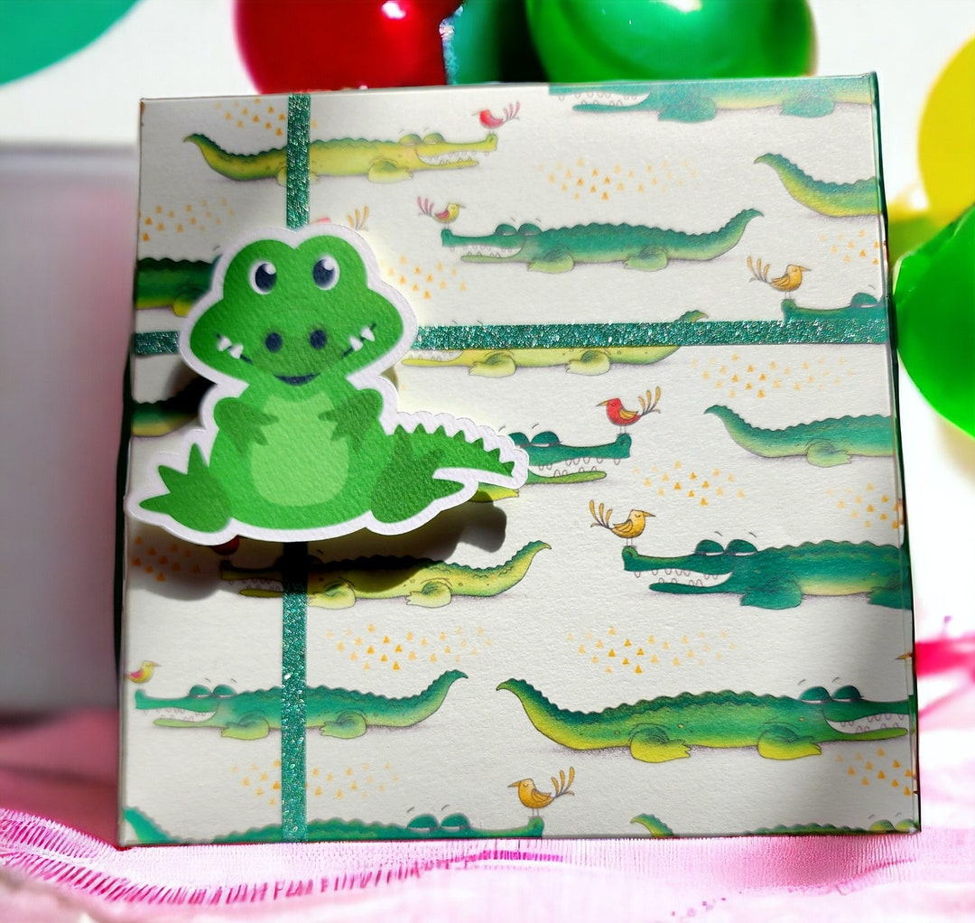 Jungle Gift Box, Birthday Gift Box, Gift Box With Lid, Alligator Gift ...