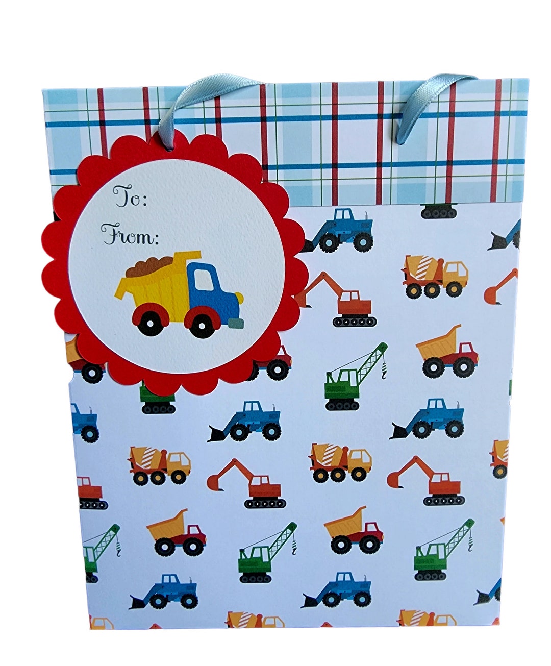 Gift Bag, Paper Gift Bag, Construction Gift Bag, Birthday Gift Bag ...