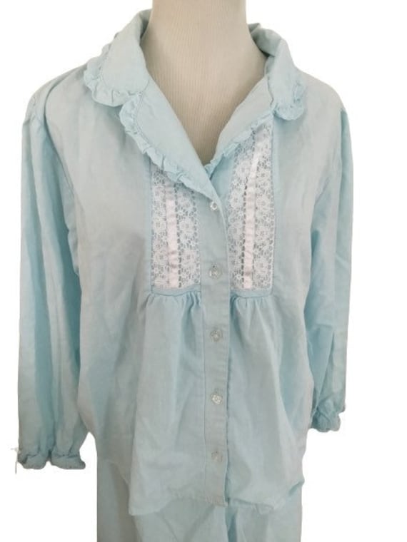 Beautiful Baby blue Laura Ashley Pajama Set Medium la… - Gem