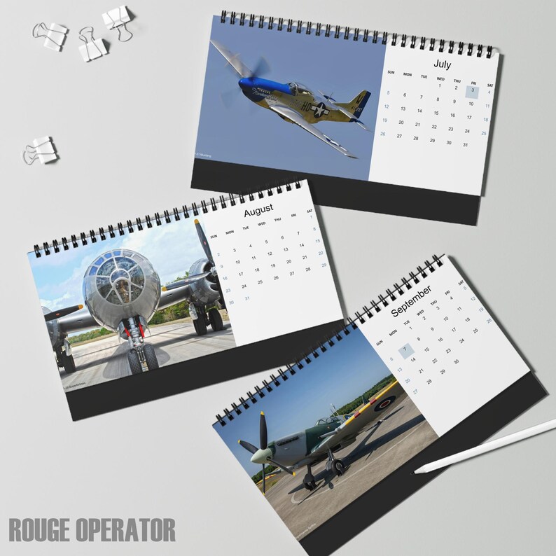 WWII Warbird Airplanes, 2026 Desk Calendar 10 × 5 Inch - Etsy