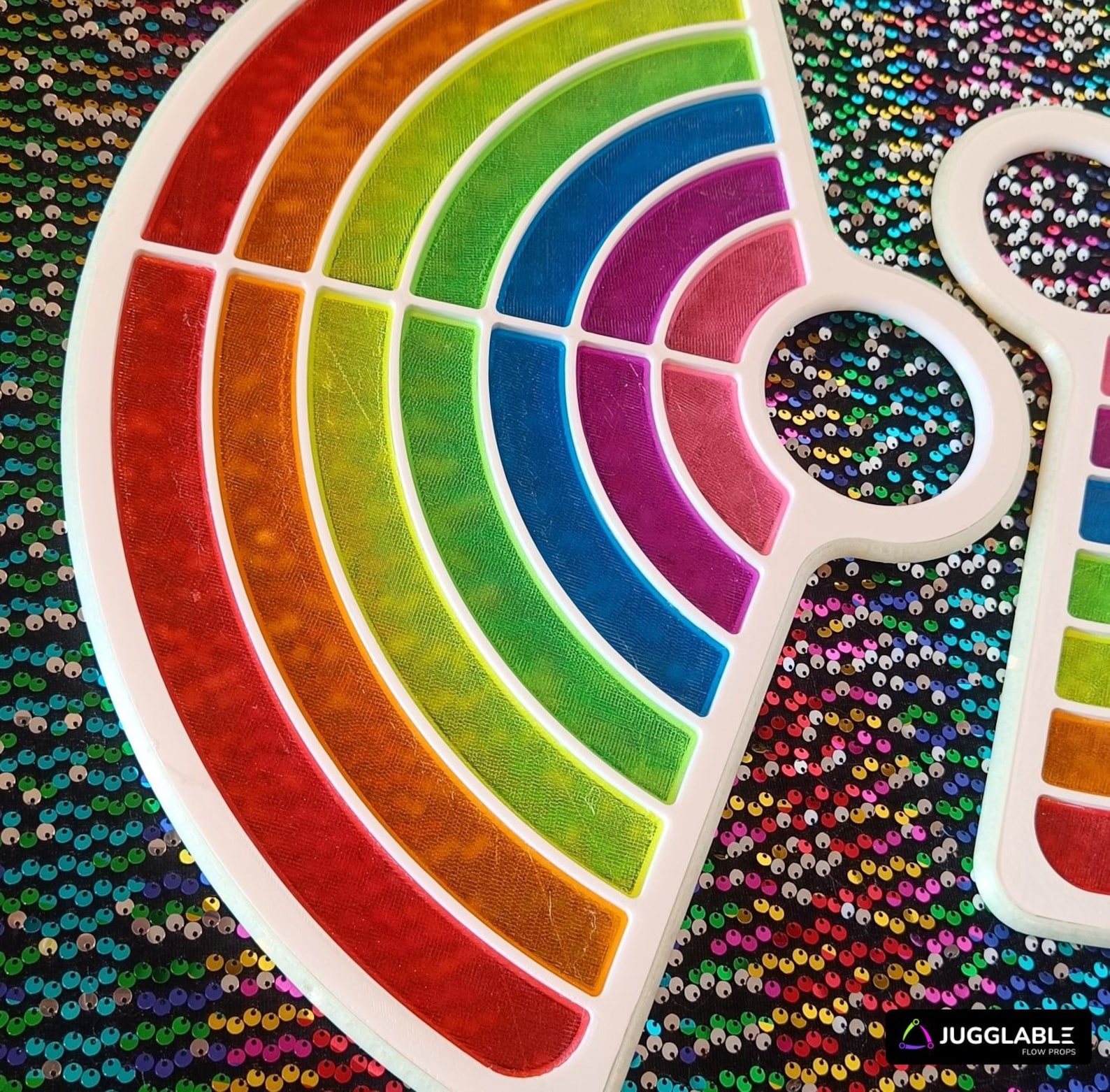 Rainbow Practice Flow Fans | Russian Grip | Fully Customizable - Etsy