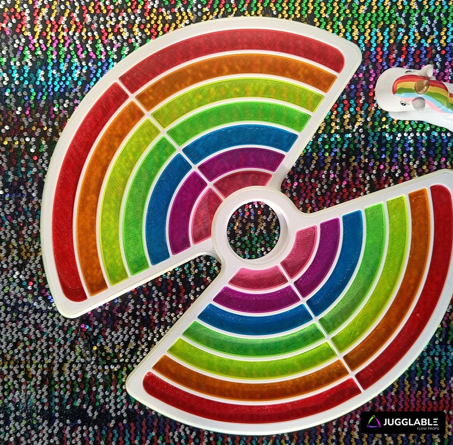 Rainbow Practice Flow Fans | Russian Grip | Fully Customizable - Etsy