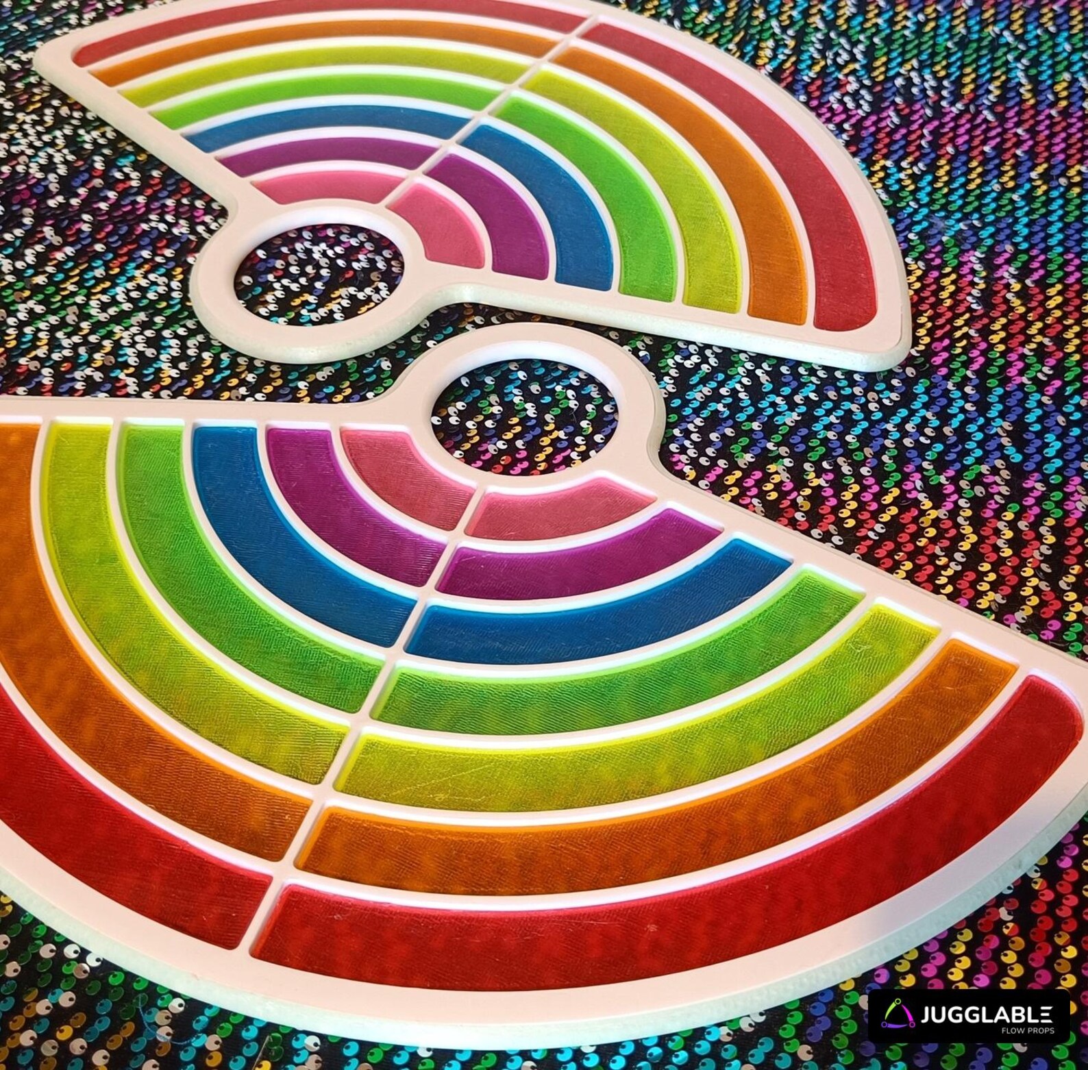 Rainbow Practice Flow Fans | Russian Grip | Fully Customizable - Etsy