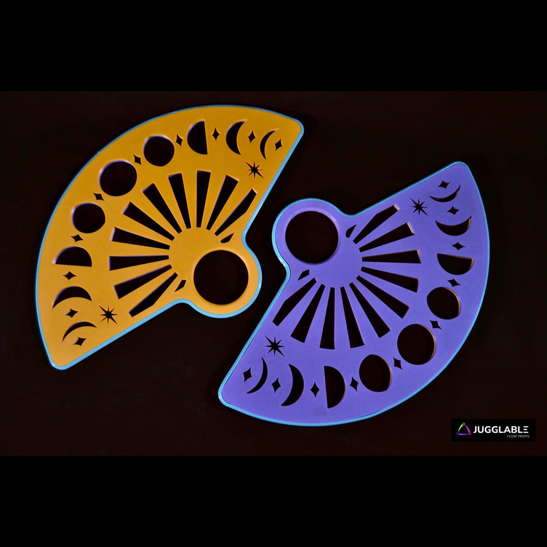 Sunny Moon Practice Flow Fans | Russian Grip | Fully Customizable ...